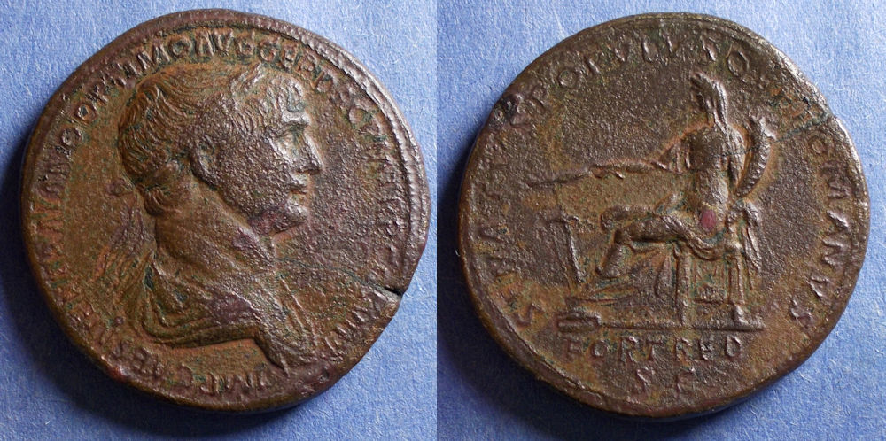 Roman Empire, Trajan 98-117, Brass Sestertius | Roman Imperial Coins