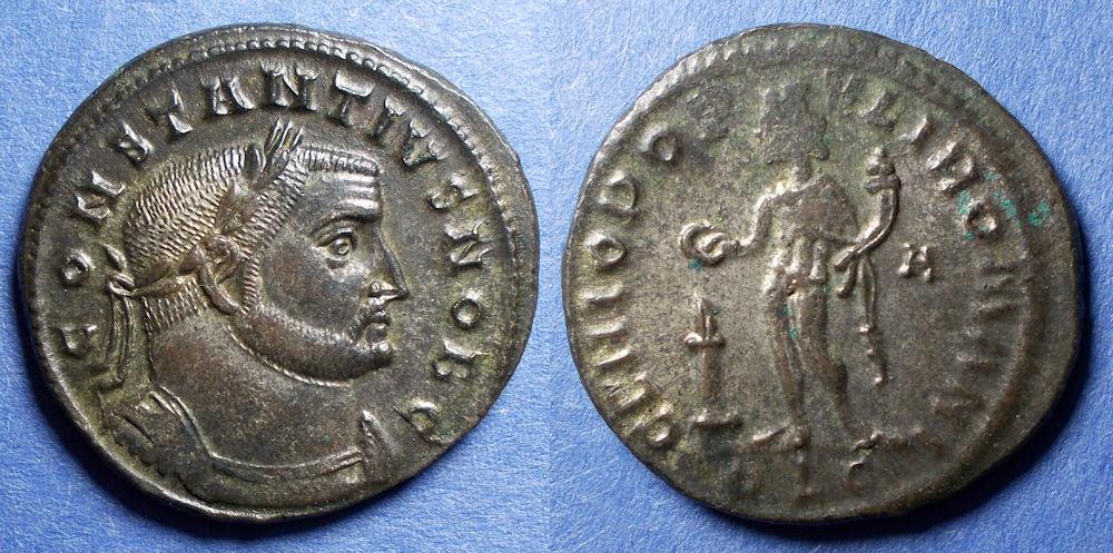 Roman Empire, Constantius (as Caesar) 293-305, Silvered BronZe Follis
