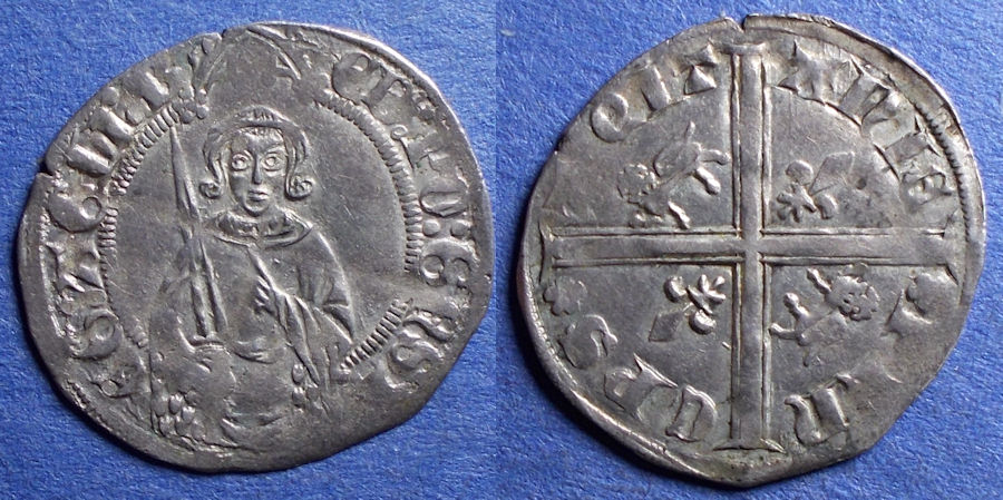 France, Aquitaine, Edward the Black Prince 1362-1372, Silver Hardi