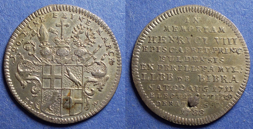 Germany, Fulda, Heinrich VIII 1788, Silver 10 Kreuzer | European Coins