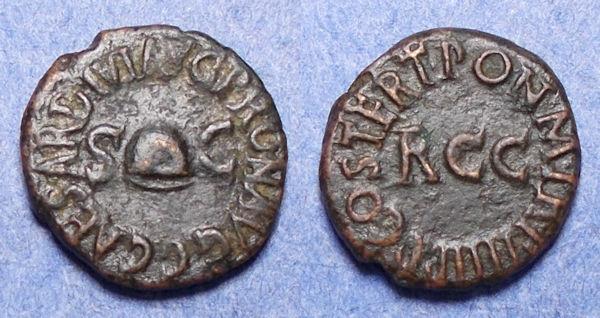 Roman Empire, Caligula 37-41, Bronze Quadrans | Roman Imperial Coins