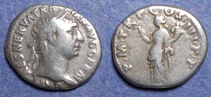Roman Empire, Trajan 98-117, Silver Denarius | Roman Imperial Coins