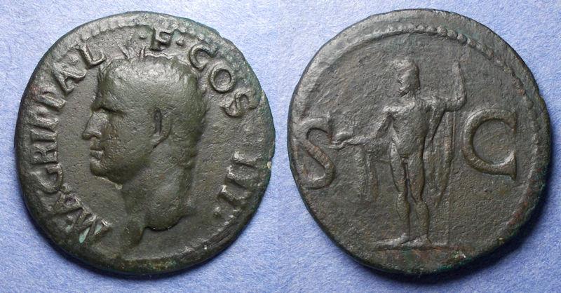 Roman Empire, Agrippa d. 12AD, Copper Aes | Roman Imperial Coins