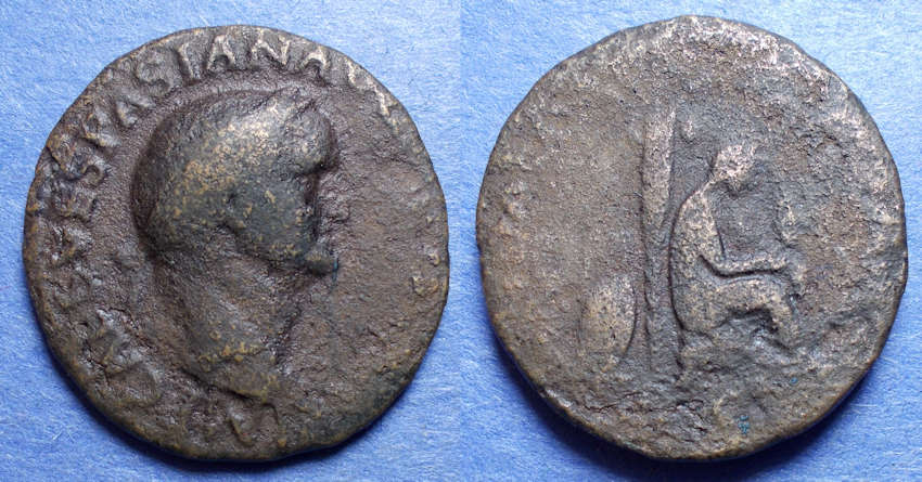Roman Empire, Vespasian 69-79, Bronze Aes | Roman Imperial Coins