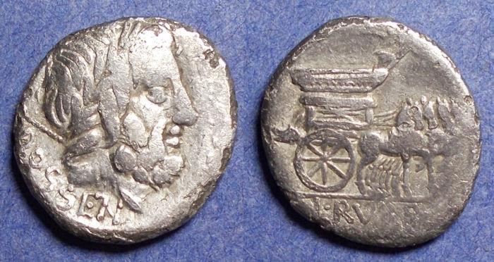 Roman Republic, L Rubrius Dossenus 87 BC, Silver Denarius | Roman ...