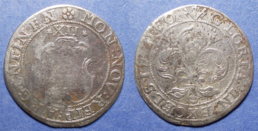 France, Strasburg 1640-1658, Silver Dreibatzner (12 Kreuzer) | European ...