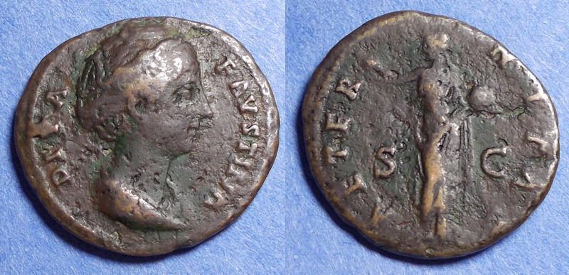 Roman Empire, Diva Faustina Sr. d. 141, Bronze Aes | Roman Imperial Coins