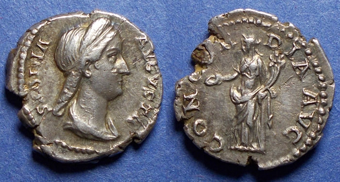 Roman Empire, Sabina 117-137, Silver Denarius | Roman Imperial Coins