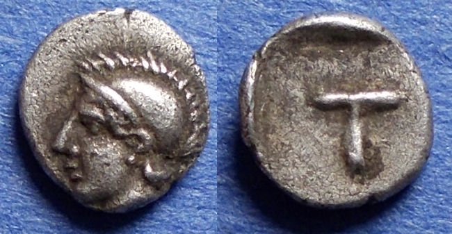 Arkadia, Tegea 423-400 BC, Silver Hemiobol | Greek Coins