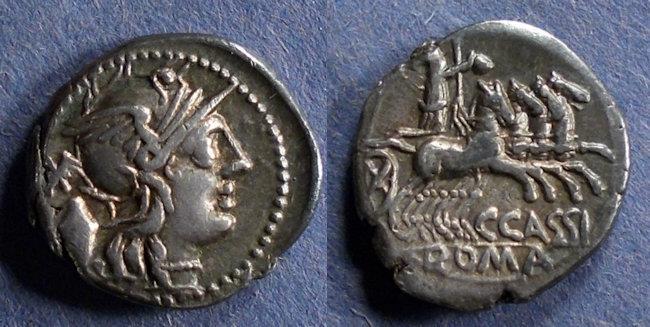 Roman Republic, C Cassius 126 BC, Denarius | Roman Republican Coins