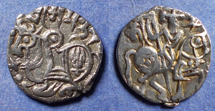 Hindu Shahis of Kabul, Samantadeva Circa 900 AD, Silver Jital