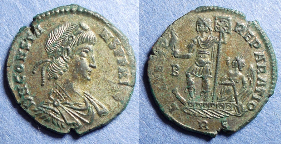 Roman Empire, Constans 337-350 AD, Silvered bronze Centenionalis