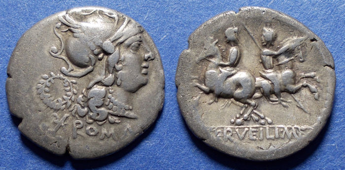 Roman Republic, C Servilius M f. 136 BC, Silver Denarius | Roman ...