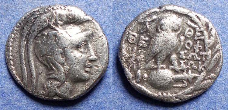 Attica, Athens Circa 160 BC, Silver New style drachm | Greek Coins