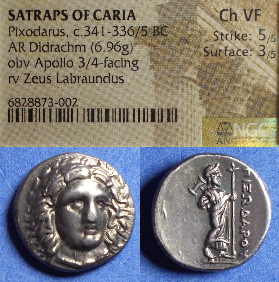 Satraps of Caria, Pixodaros 341-335 BC, Silver Didrachm | Greek Coins