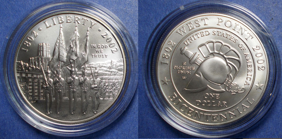 United States, West Point Commemorative 2002, Silver Dollar ...