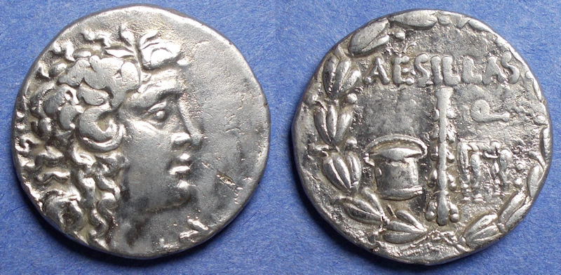 Macedonia (Roman control), Aesillas: Quaestor 95-70 BC, Silver Tetradrachm