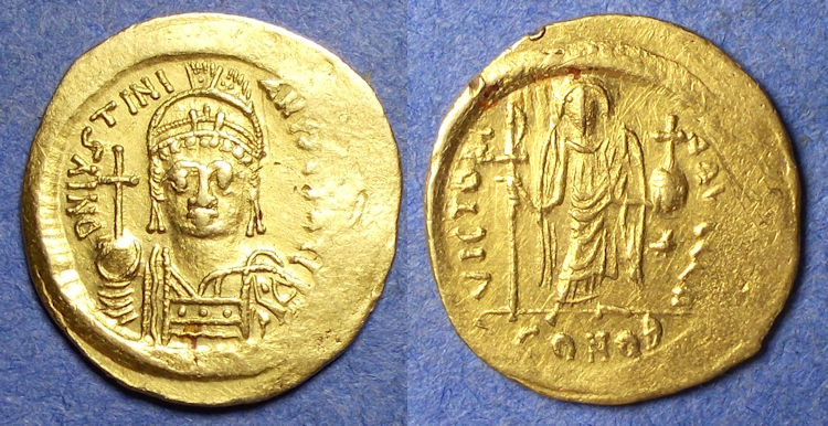 Byzantine Empire, Justinian I 527-565, AV Solidus | Byzantine Coins
