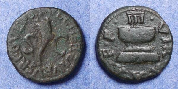 Roman Empire, Augustus 27BC-14AD, Bronze Quadrans | Roman Imperial Coins
