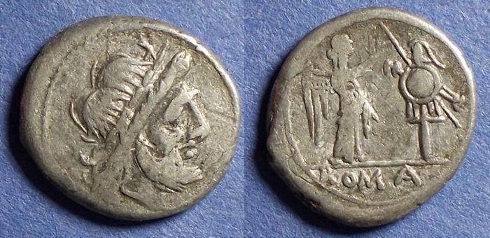 Roman Republic, Anonymous 211-208 BC, Silver Victoriatus | Roman ...