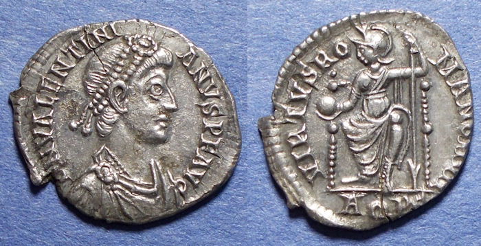 Roman Empire, Valentinian II 375-392, Silver Siliqua | Roman Imperial Coins