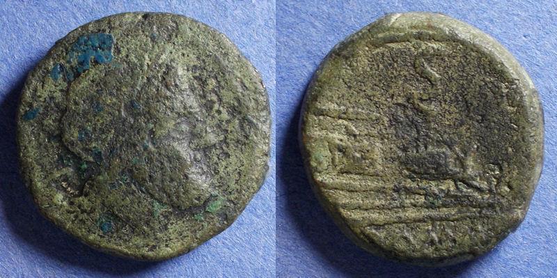 Roman Republic, Anonymous Circa 200 BC, Bronze Semis | Roman Republican ...