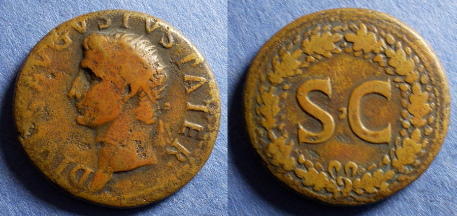 Roman Empire, Divus Augustus d. 14 AD, Bronze Aes | Roman Imperial Coins