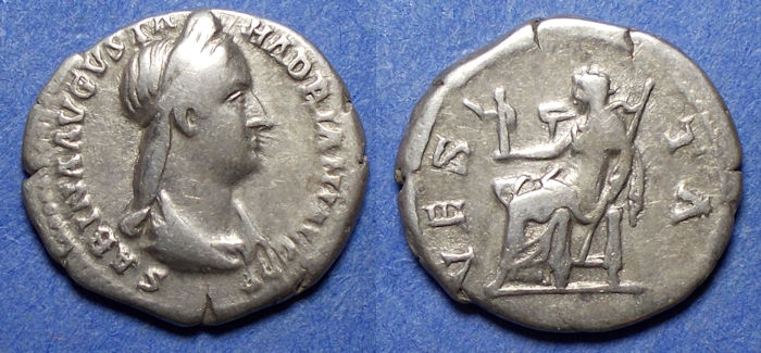 Roman Empire, Sabina 117-137, Silver Denarius | Roman Imperial Coins