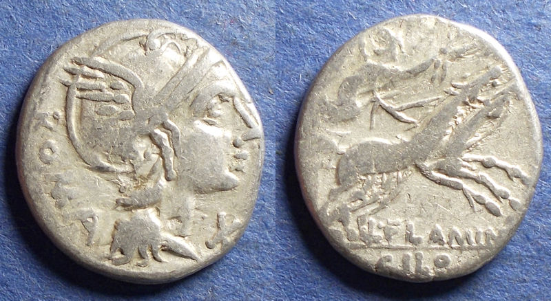 Roman Republic, L Flaminius Cilo 109-8 BC, Silver Denarius | Roman ...