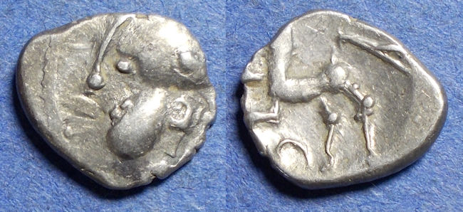 Celtic Gaul, Aedui 80-50 BC, Silver Quinarius | Celtic Coins