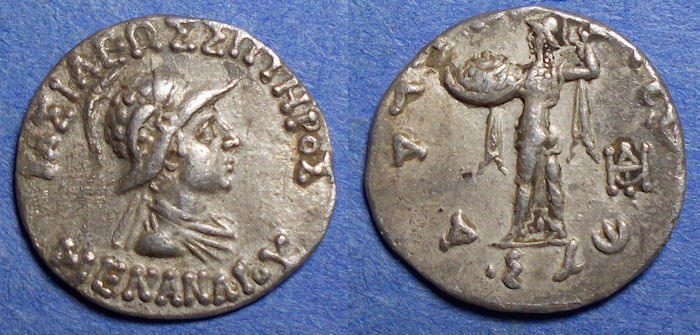 Bactria, Menander 155-130 BC, Silver Drachm | Ancient Eastern Coins