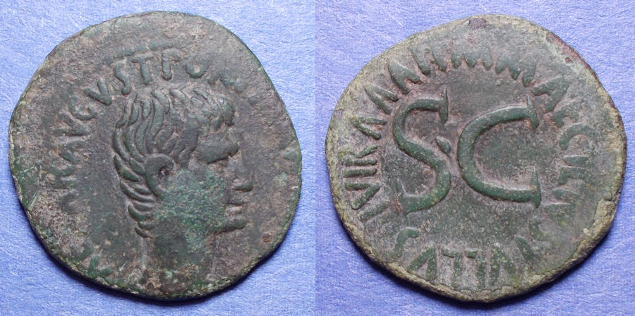 Roman Empire, Augustus 27BC-14AD, Copper Aes | Roman Imperial Coins