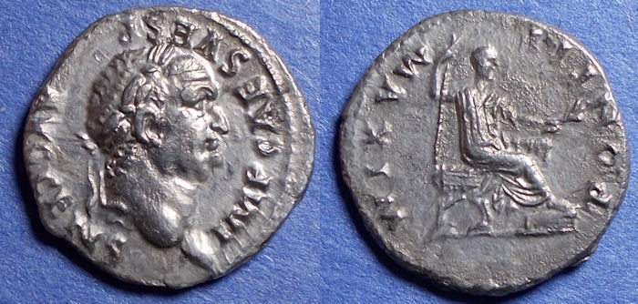 Roman Empire, Vespasian 69-79, Silver Denarius | Roman Imperial Coins