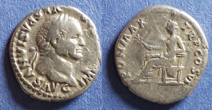 Roman Empire, Vespasian 69-79, Silver Denarius | Roman Imperial Coins