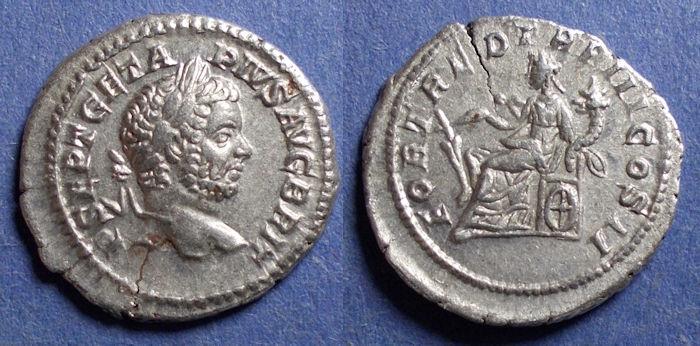 Roman Empire, Geta (as Augustus) 208-212, Silver Denarius | Roman ...