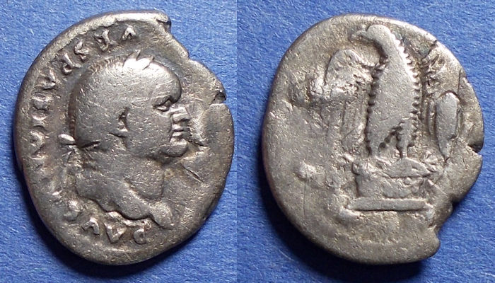 Roman Empire, Vespasian 69-79, Silver Denarius | Roman Imperial Coins