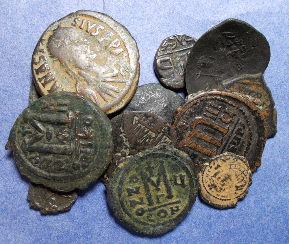 Group of 14 Byzantine Coins, Circa 491 to 1300, | Lots & Collections