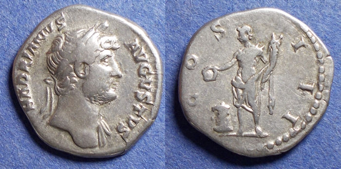 Roman Empire, Hadrian 117-138, Silver Denarius | Roman Imperial Coins