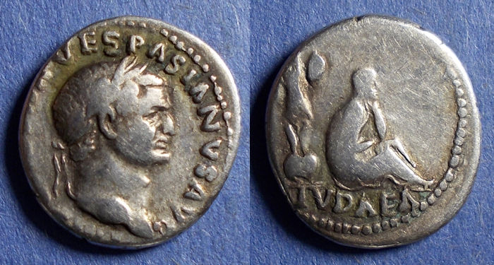 Roman Empire, Vespasian 69-79, Silver Denarius | Roman Imperial Coins