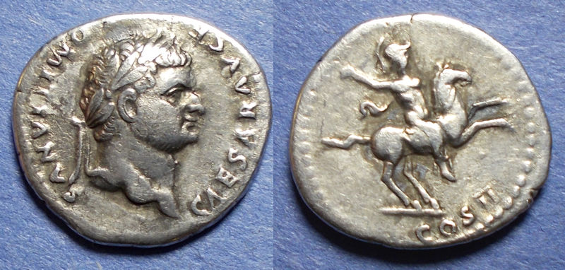 Roman Empire, Domitian (as Caesar) 69-81, Silver Denarius | Roman ...