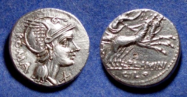 Roman Republic, L Flaminius Chilo 109-8 BC, Denarius | Roman Republican ...