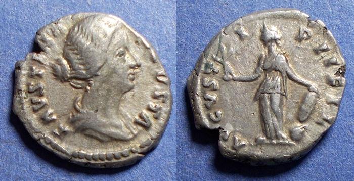 Roman Empire, Faustina Jr 147-175, Silver Denarius | Roman Imperial Coins