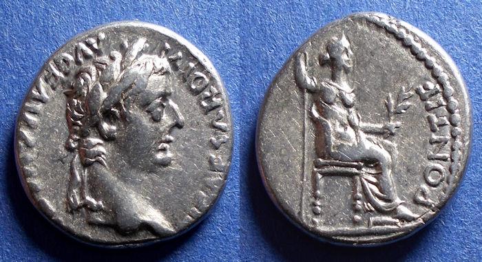Roman Empire, Tiberius 14-37, Silver Denarius | Roman Imperial Coins