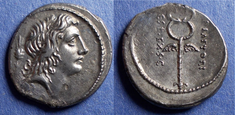 Roman Republic, M Plaetorius M f Cestianus 57 BC, Silver Denarius