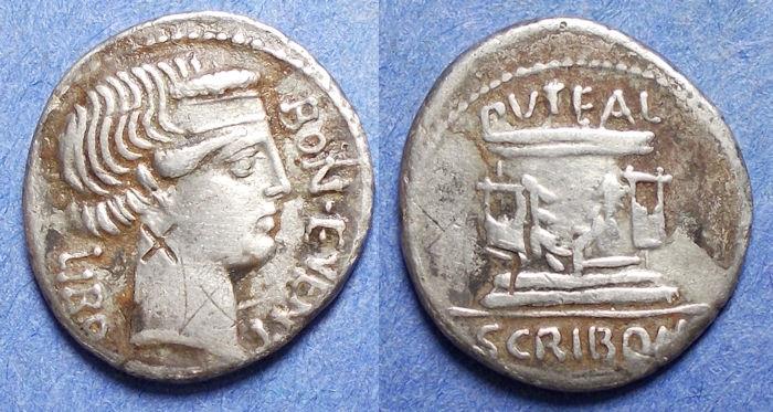 Roman Republic, L Scribonius Libo 62 BC, Silver Denarius | Roman ...