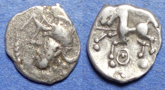 Celtic Gaul, Aedui 80-50 BC, Silver Quinarius | Celtic Coins