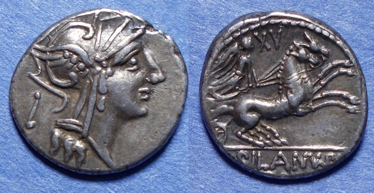 Roman Republic, D Junius Silanus 91 BC, Silver Denarius | Roman ...