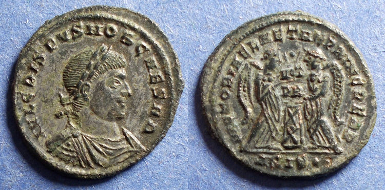 Roman Empire, Crispus 316-326, Silvered bronze AE3 | Roman Imperial Coins