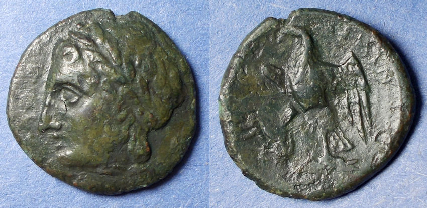 Sicily, Syracuse, Hiketas 287-278 BC, Bronze AE22 | Greek Coins