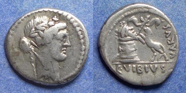 Roman Republic, C Vibius Varus 42 BC, Denarius | Roman Republican Coins